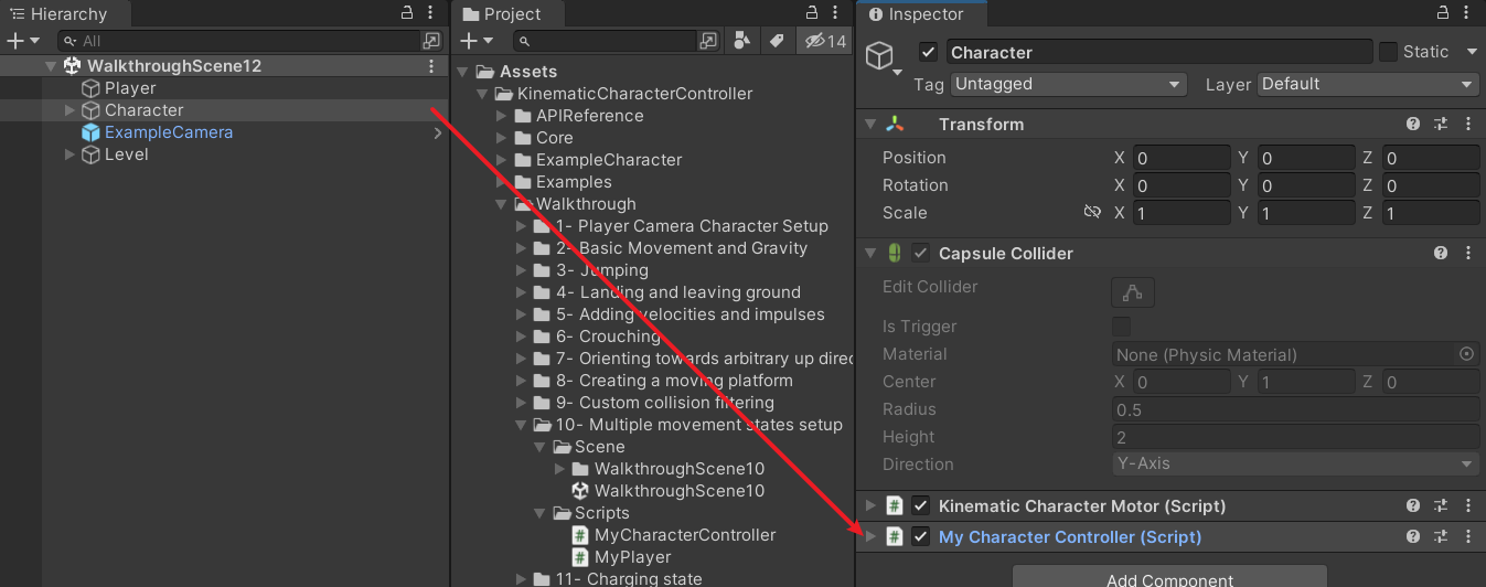 Kinematic CHaracter Controller